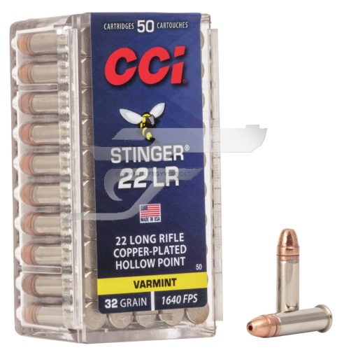 22 LR. CCI Stinger EX LR HP 32gr 5050 , Copper-Plated - From 22 LR. CCI Stinger EX LR HP 32gr 5050 , Copper-Plated - From